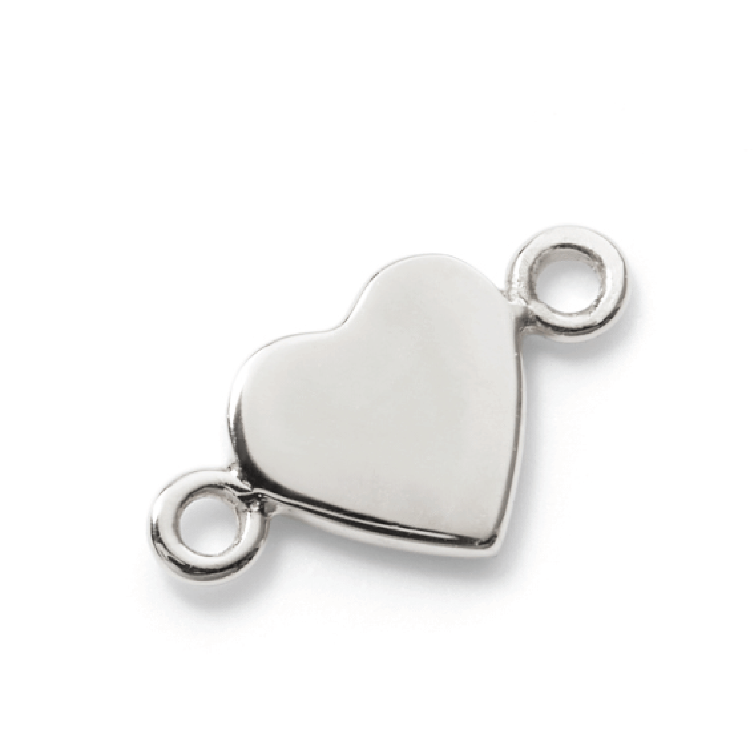Heart Connector, 14k Solid White Gold – Permanent Jewelry Solutions